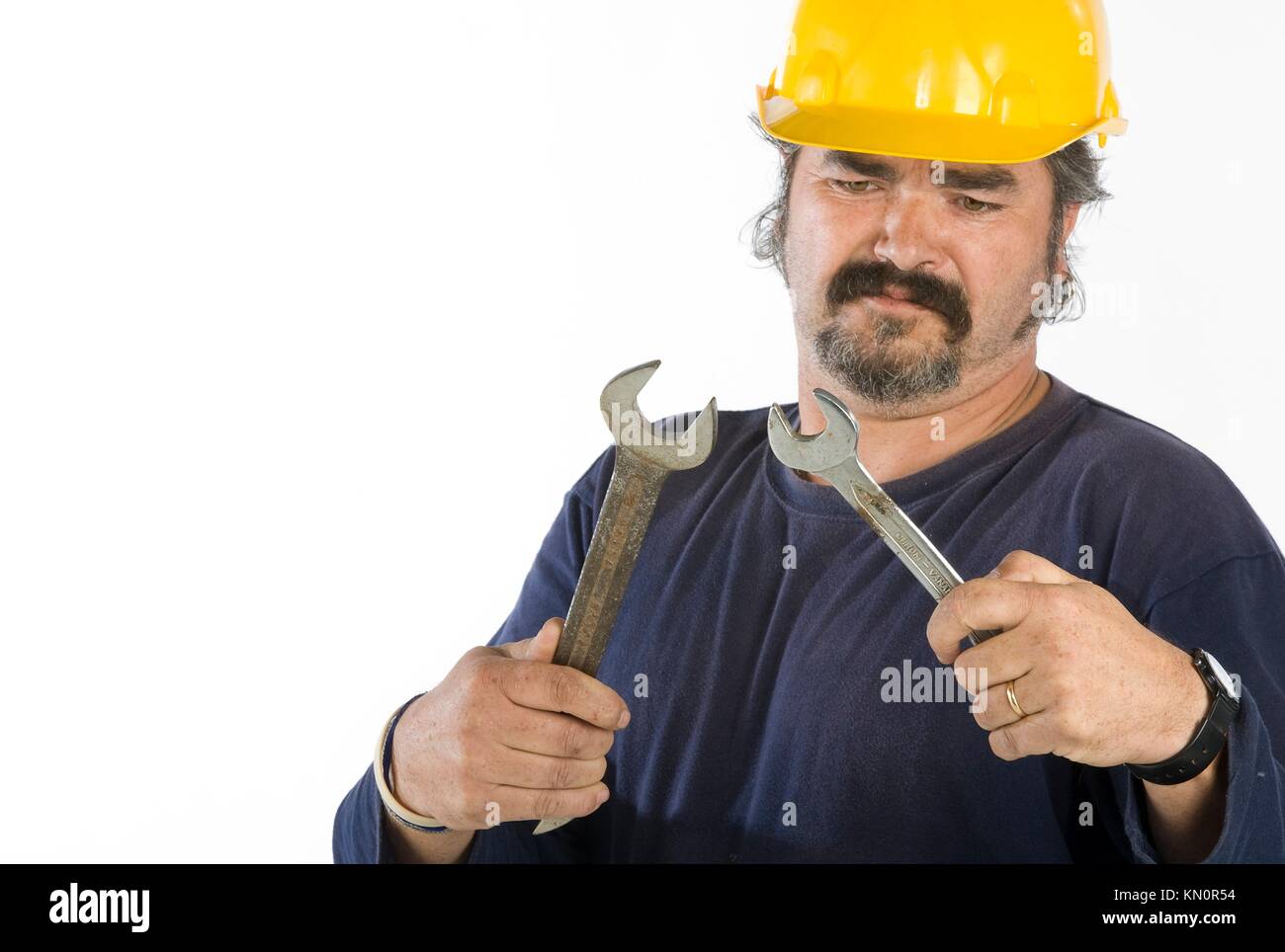 whole figure of a handyman or worker Stock Photo - Alamy