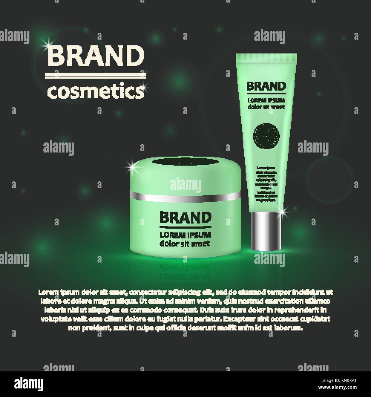 3D realistic cosmetic bottle ads template. Cosmetic brand advertising ...