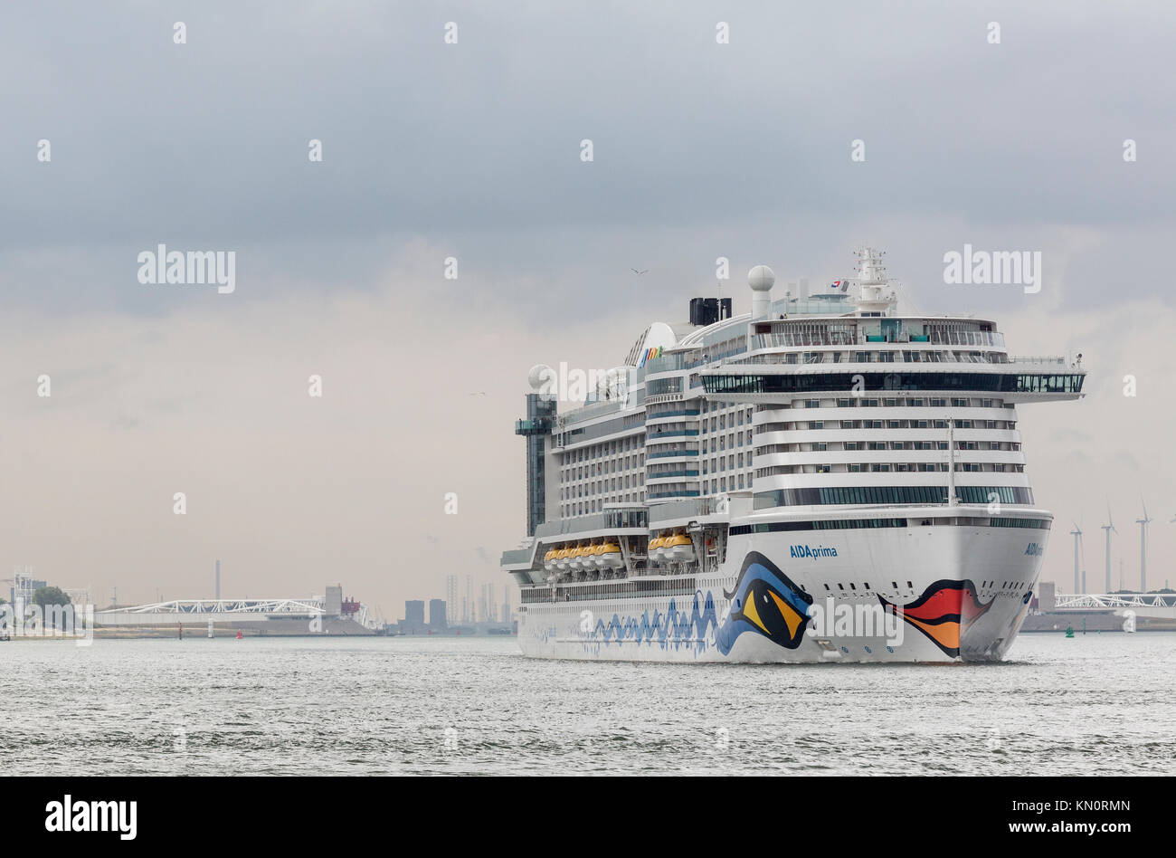 The Aida Cruises' Aida Prima departs Rotterdam Stock Photo - Alamy