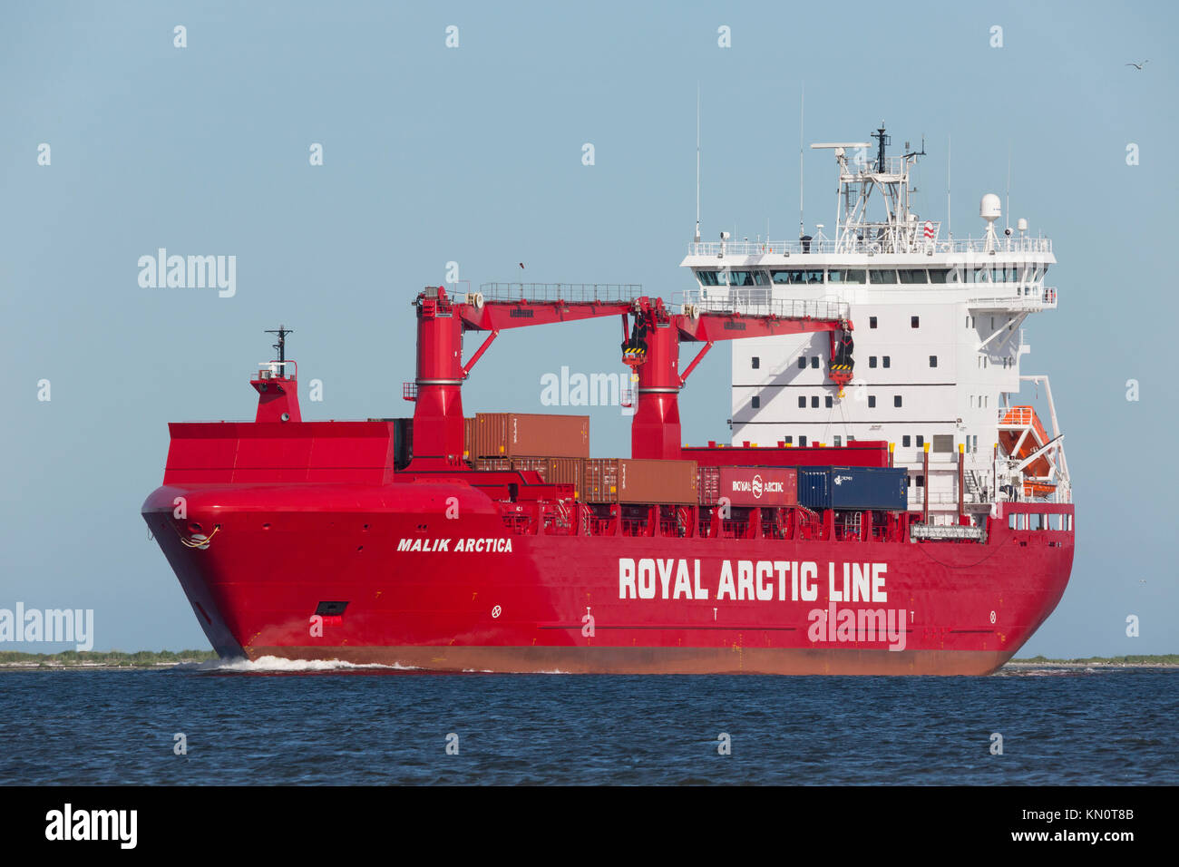 The Royal Arctic Line vessel Malik Arctica arrives Limfjorden from ...
