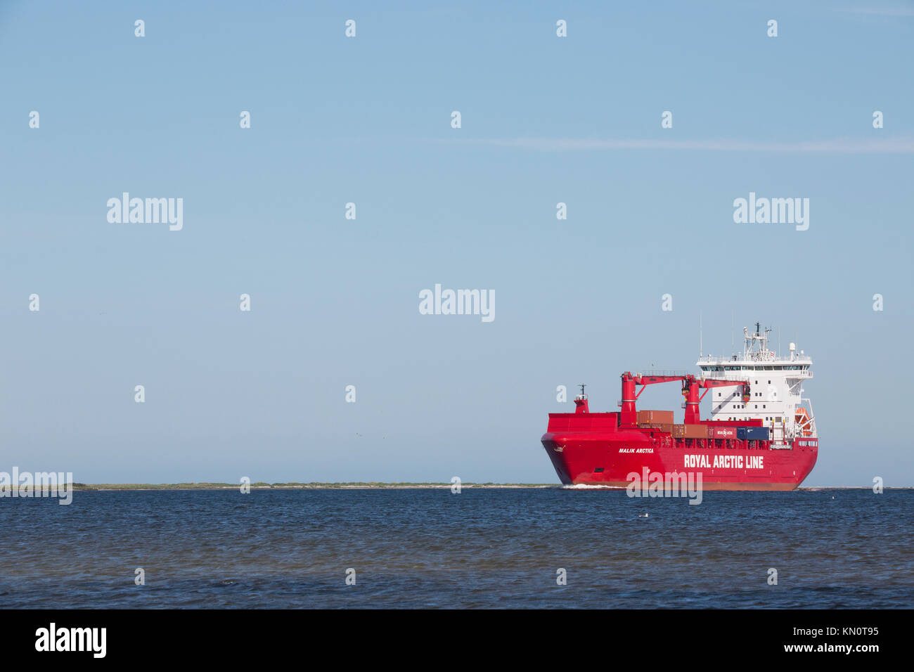 The Royal Arctic Line vessel Malik Arctica arrives Limfjorden from ...