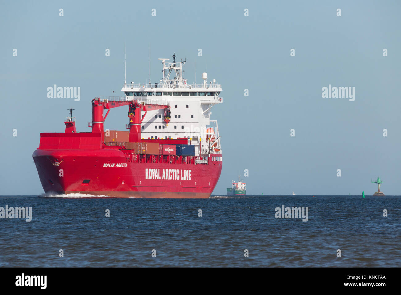 The Royal Arctic Line vessel Malik Arctica arrives Limfjorden from ...