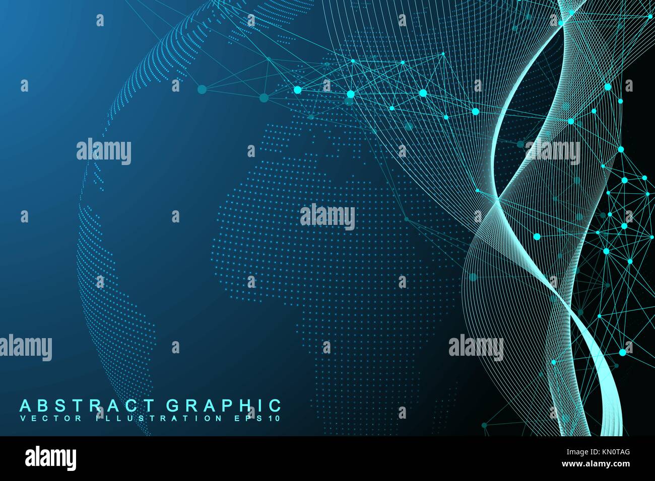 Network and data exchange over planet earth in space. Virtual Graphic ...