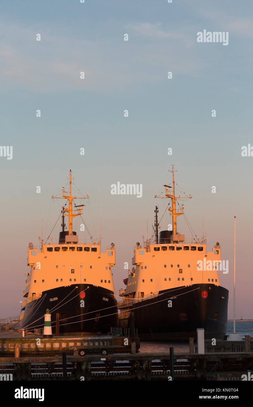 Laid-up Danish state icebreakers at Hals Stock Photo - Alamy