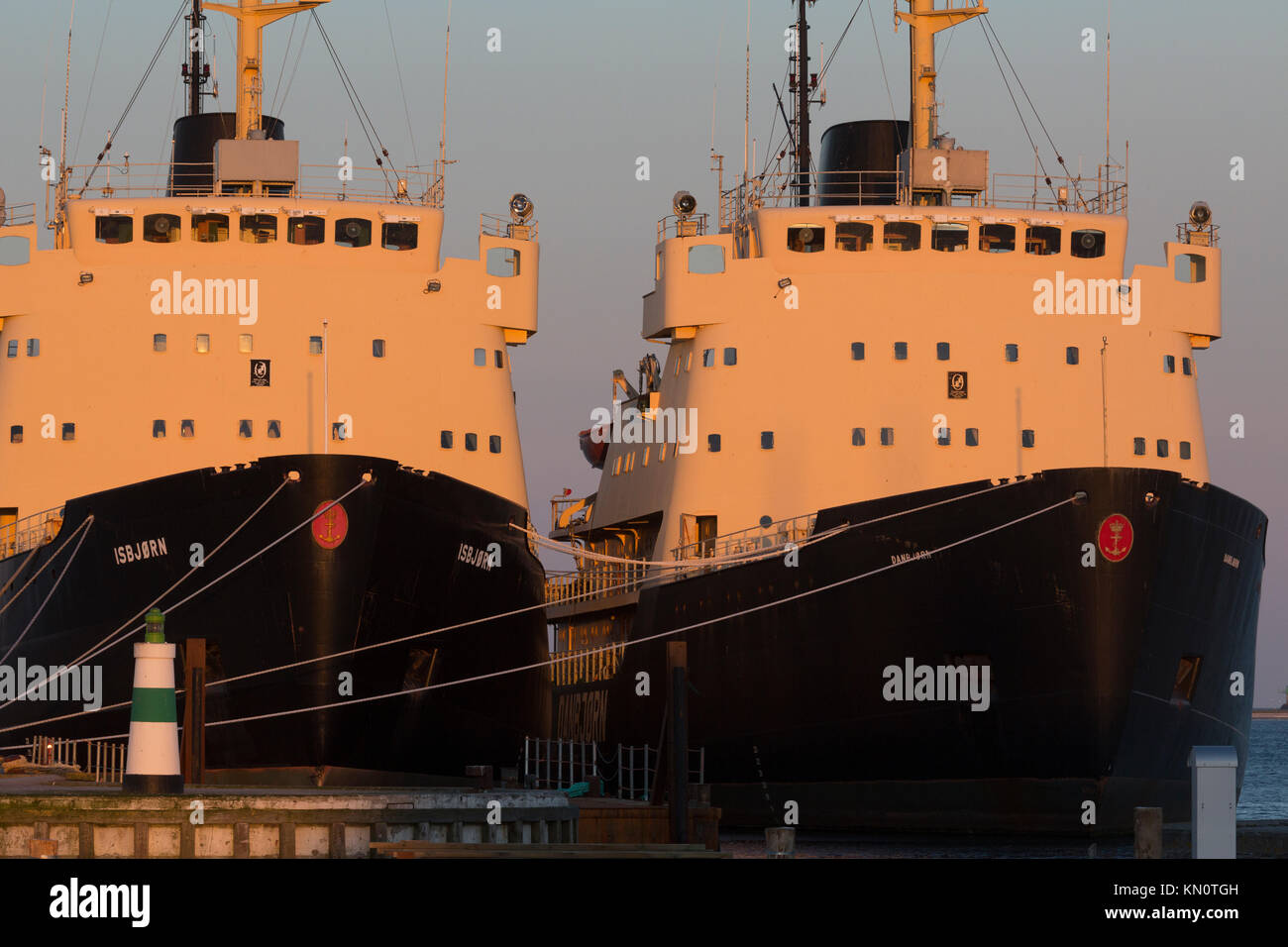 Laid-up Danish state icebreakers at Hals Stock Photo - Alamy