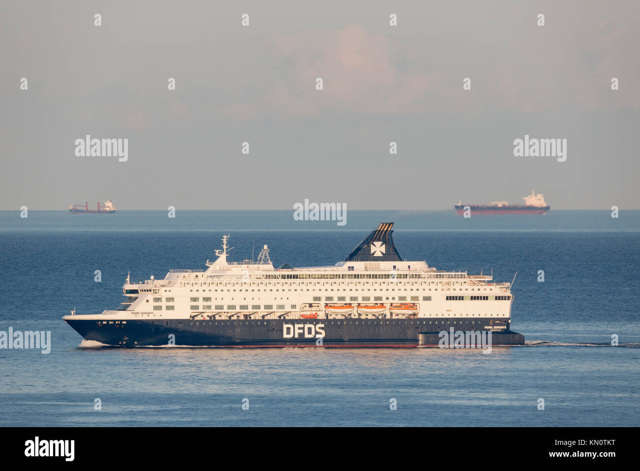 DFDS cruise ferry Pearl Seaways passes Kullen Stock Photo - Alamy