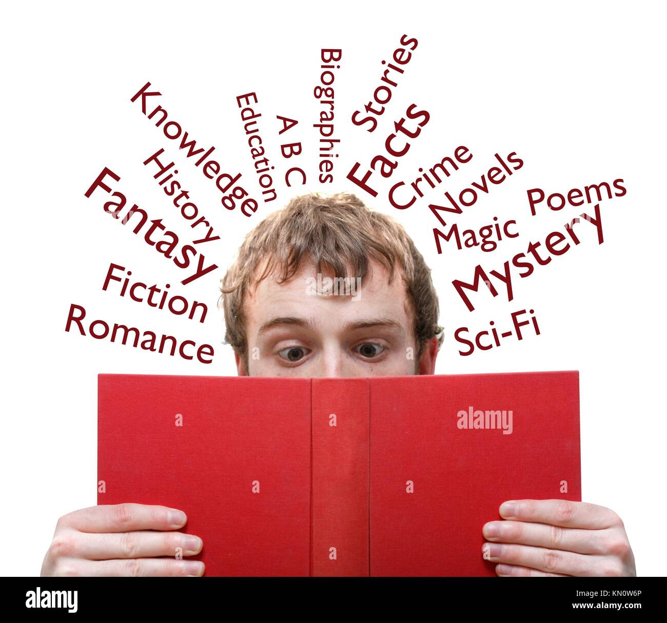 A man reading a book Stock Photo - Alamy