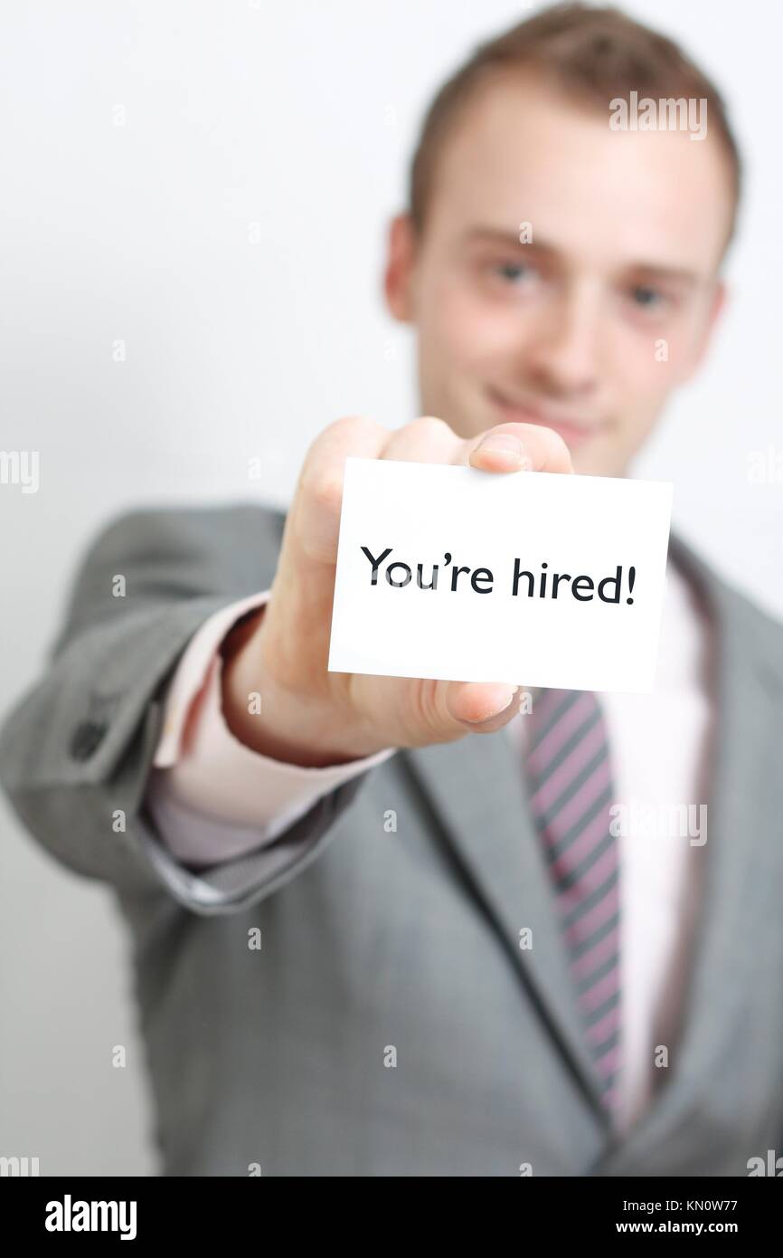 An employee hired hi-res stock photography and images - Alamy