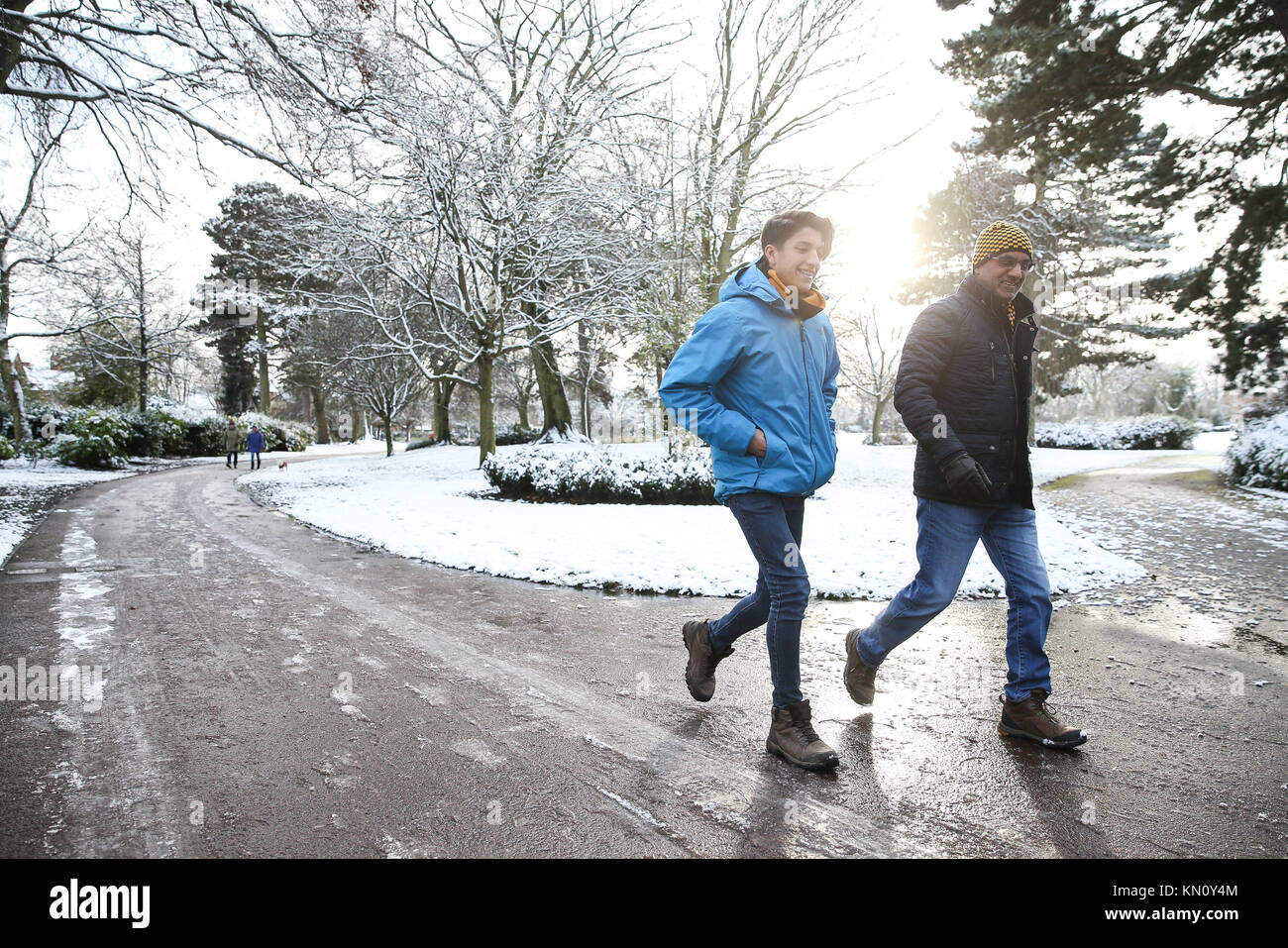 Wolves fans make their way to the ground before the Sky Bet ...