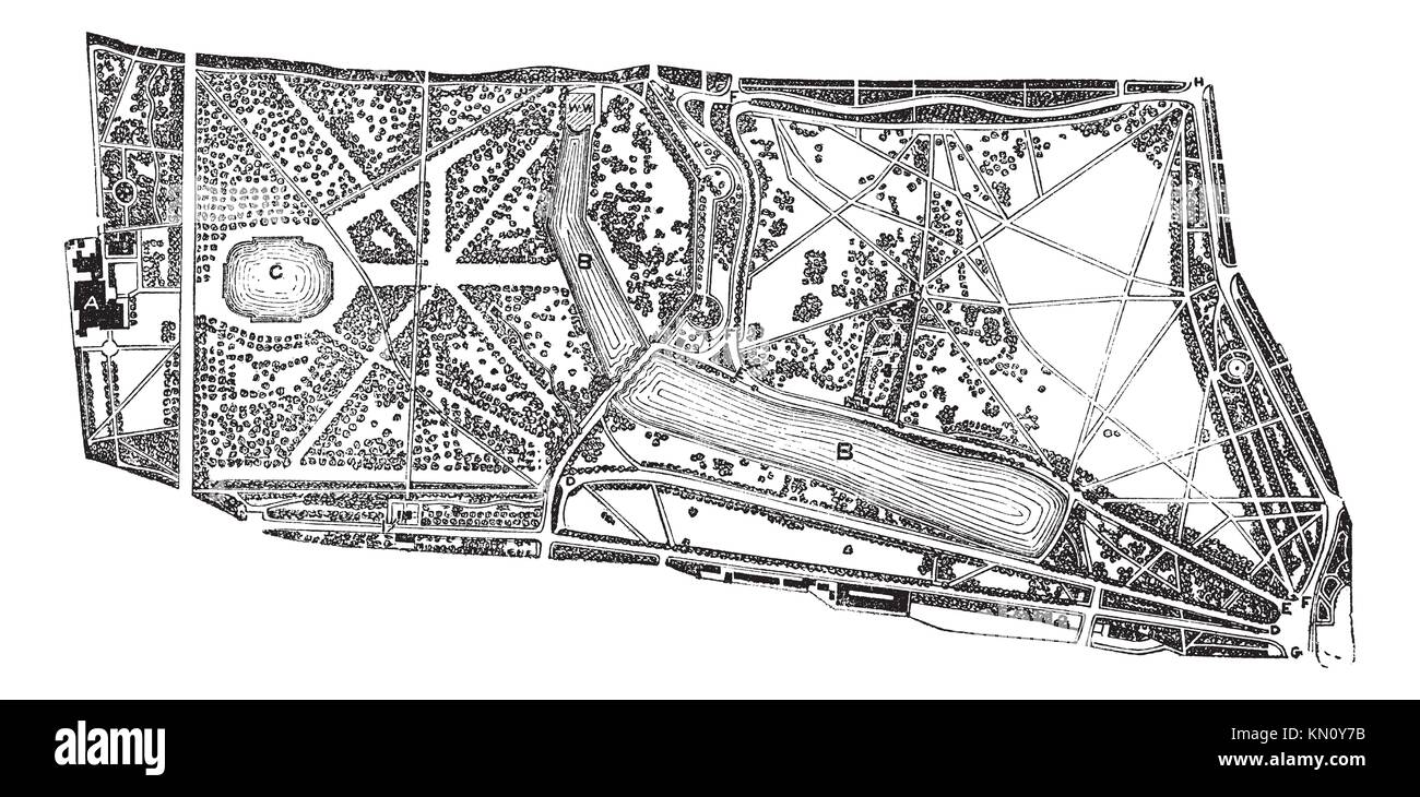 Map of hyde park london Cut Out Stock Images & Pictures - Alamy