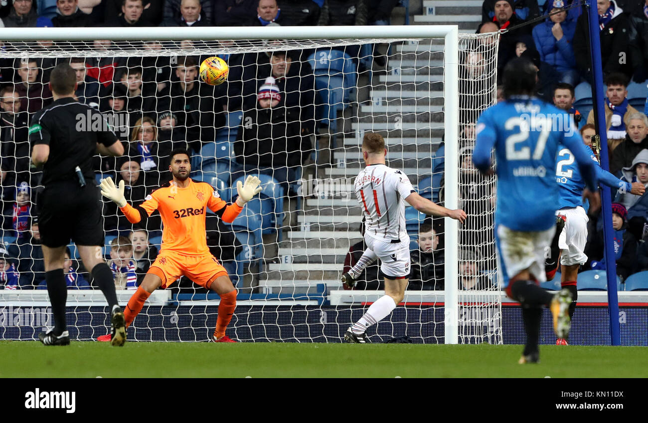 Ross County's Craig Curran scores his side's first goal of the game ...