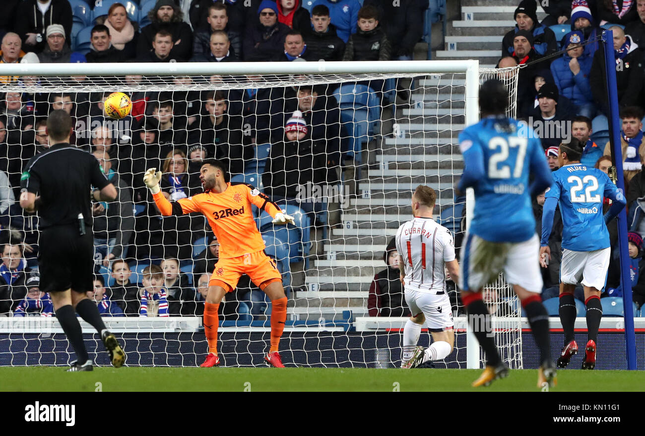 Ross County's Craig Curran scores his side's first goal of the game ...