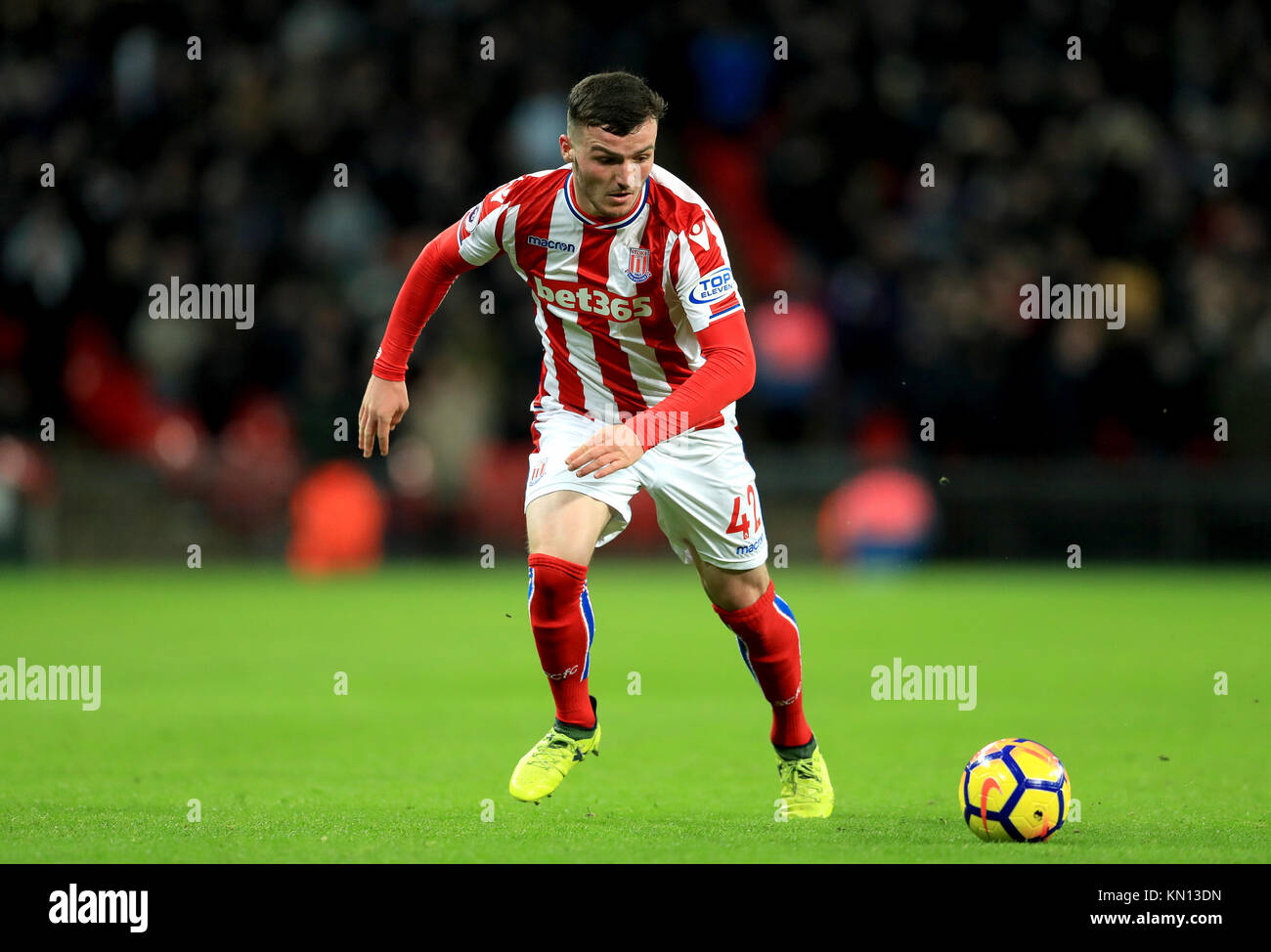 Stoke City's Tom Edwards during the Premier League match at Wembley ...