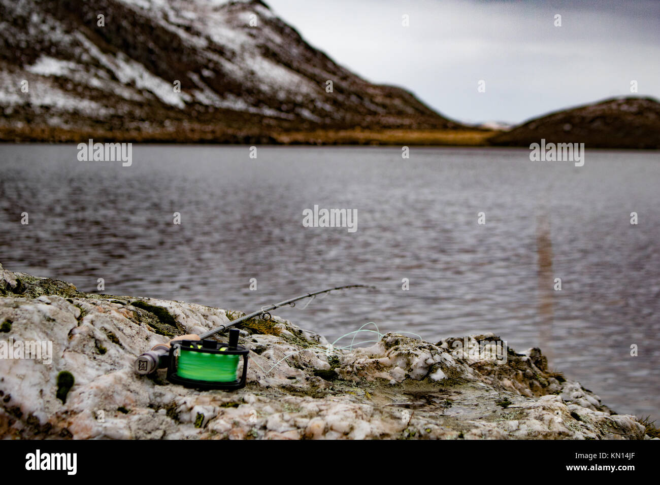 Cregennan Lakes in the snow, December 2017 Stock Photo - Alamy