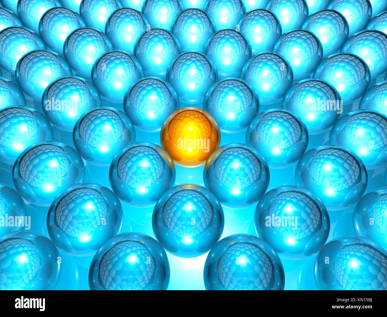 3D rendered Illustration Abstract background of infinite spheres ...