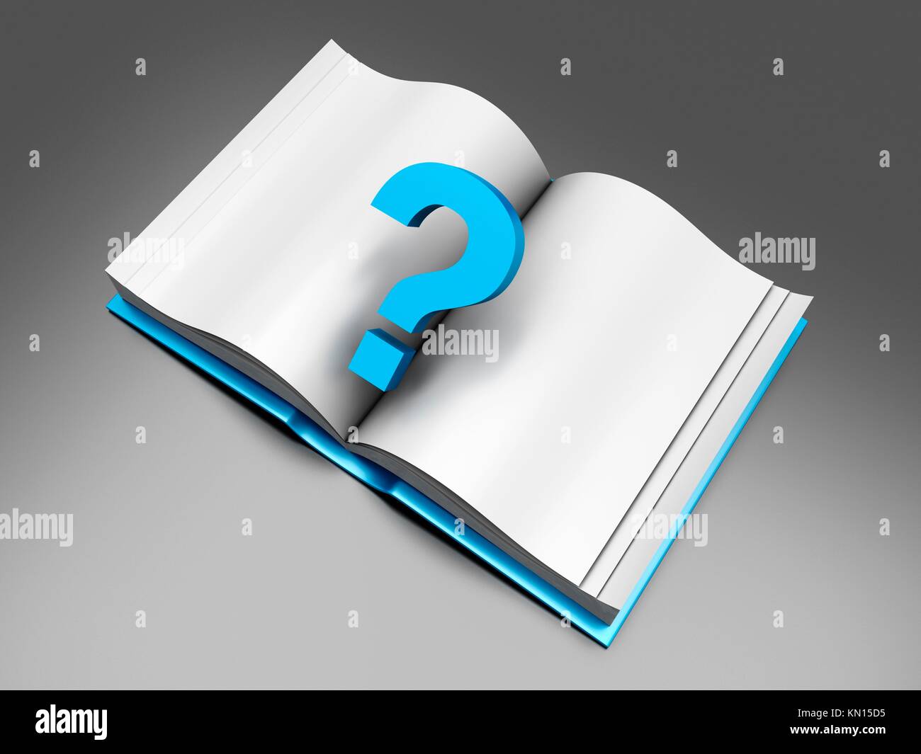 Open book question mark 3d hi-res stock photography and images - Alamy