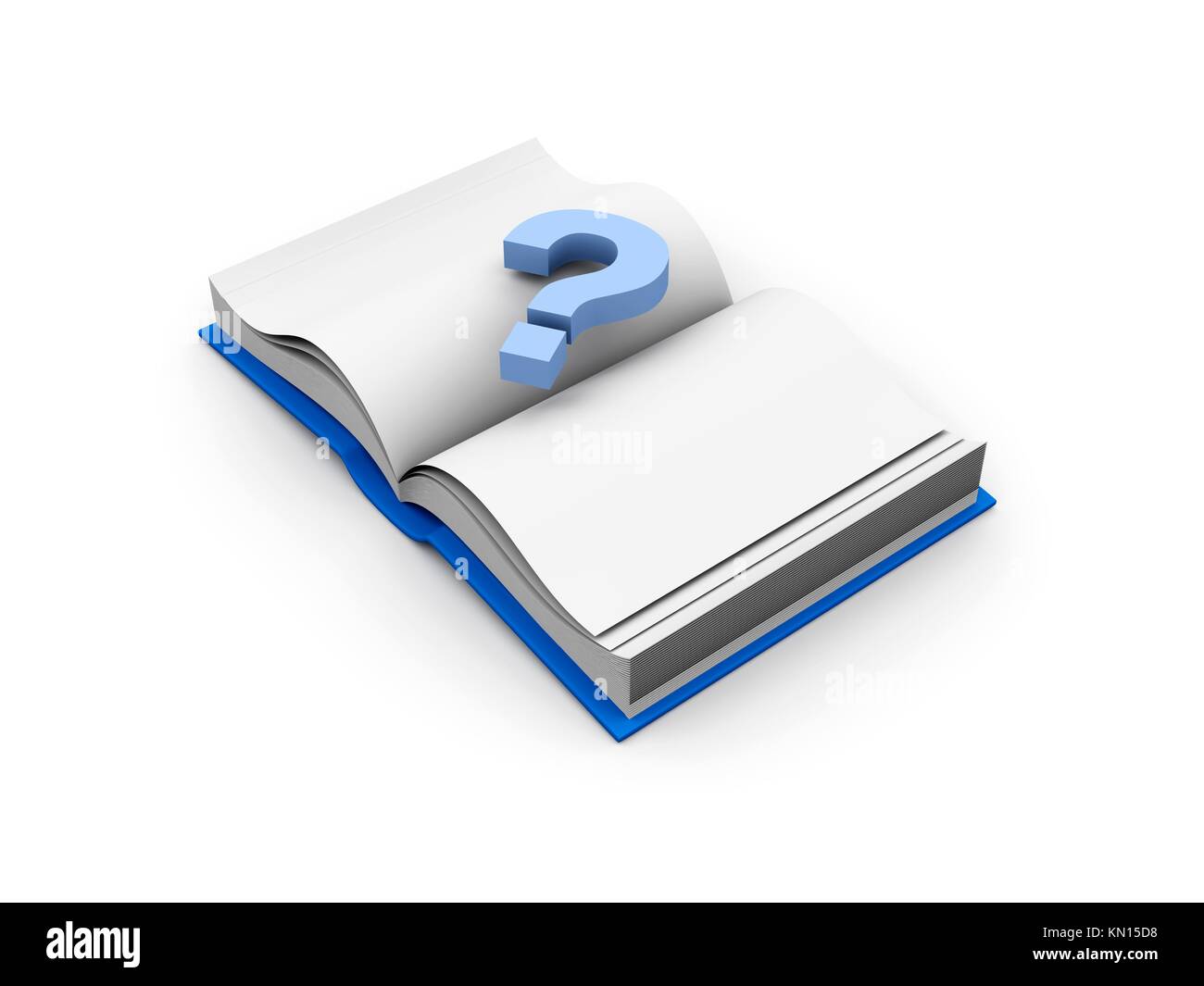 Open book question mark 3d hi-res stock photography and images - Alamy