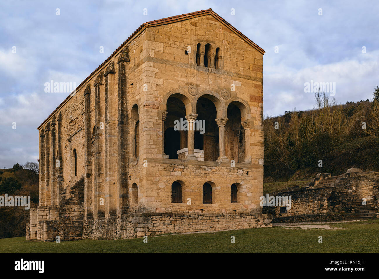 Pre-Romanesque church of the eighth century, Santa Maria del Naranco ...