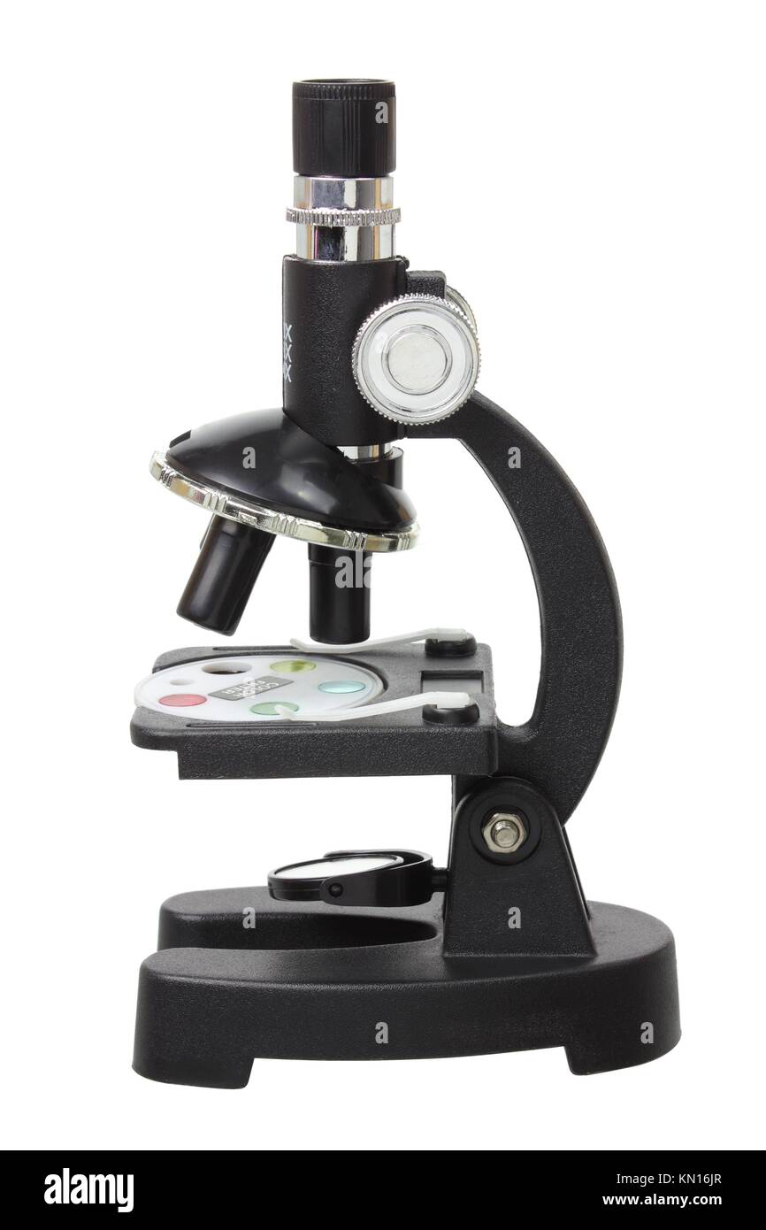 Microscope on White Background Stock Photo - Alamy