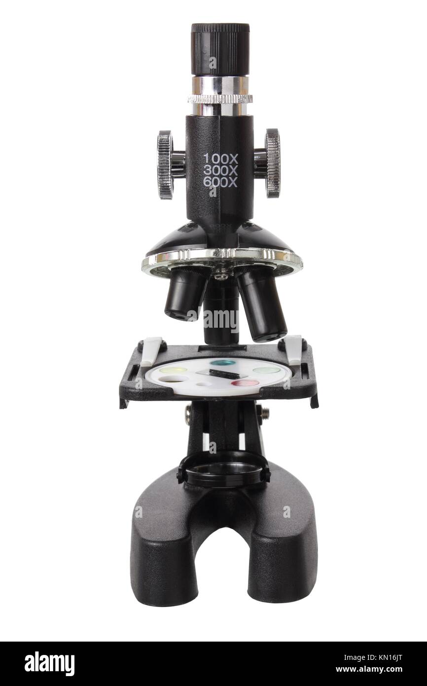 Microscope on White Background Stock Photo - Alamy