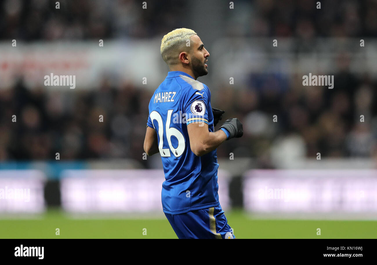 Leicester City's Riyad Mahrez celebrates scoring his side's first goal ...