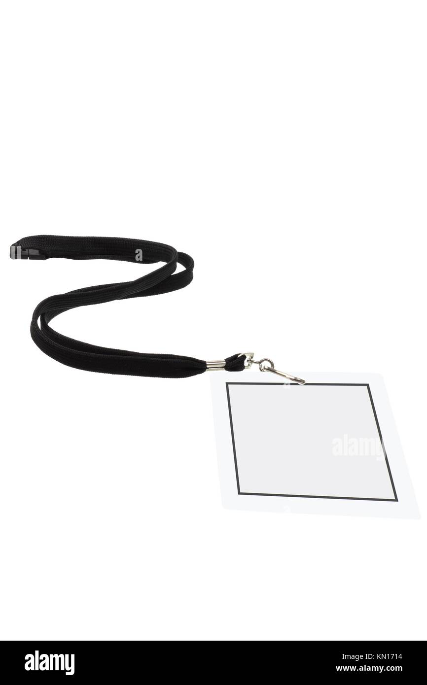 Name Tag on White Background Stock Photo - Alamy