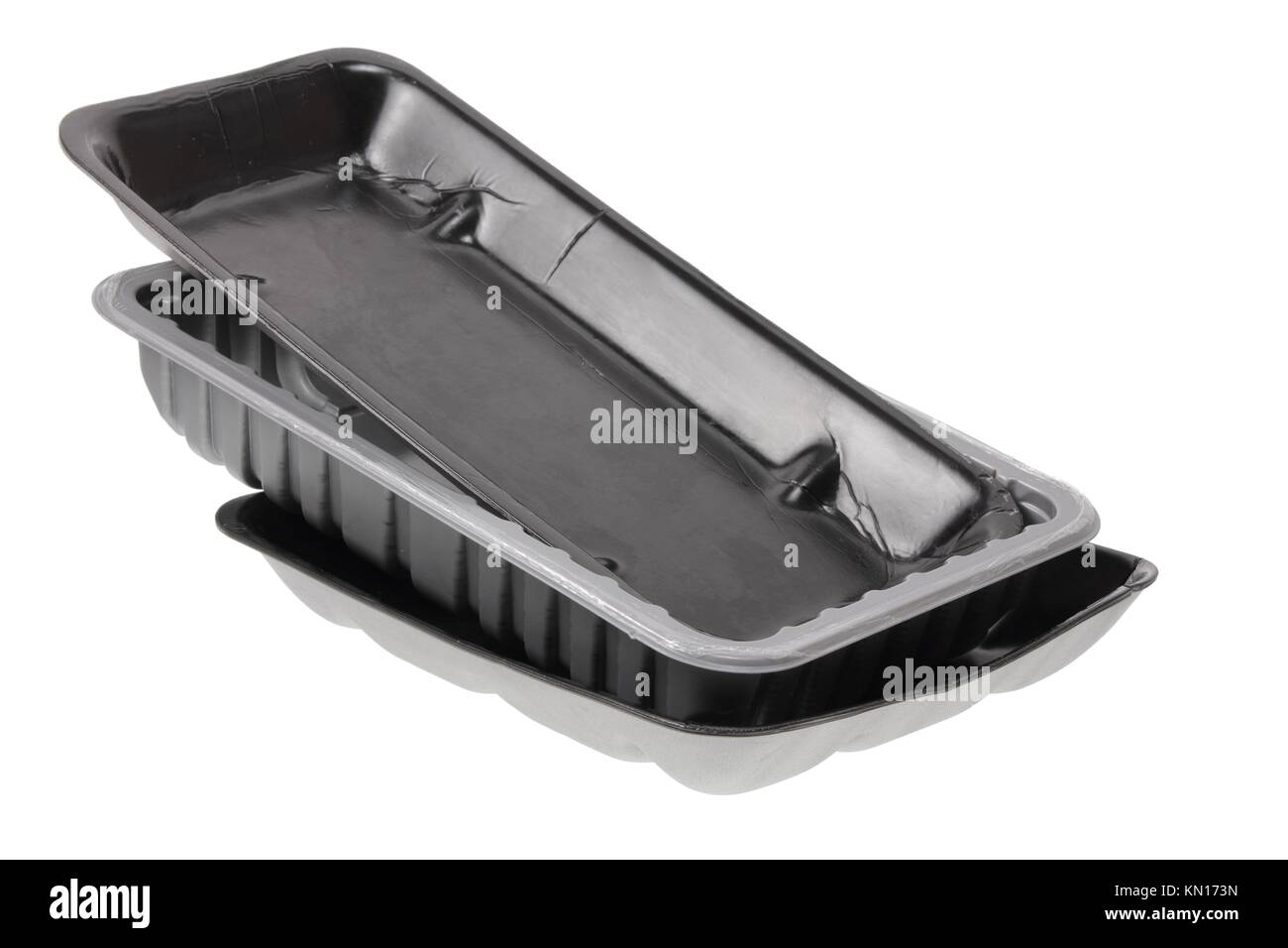 Stack of Food Trays on White Background Stock Photo - Alamy