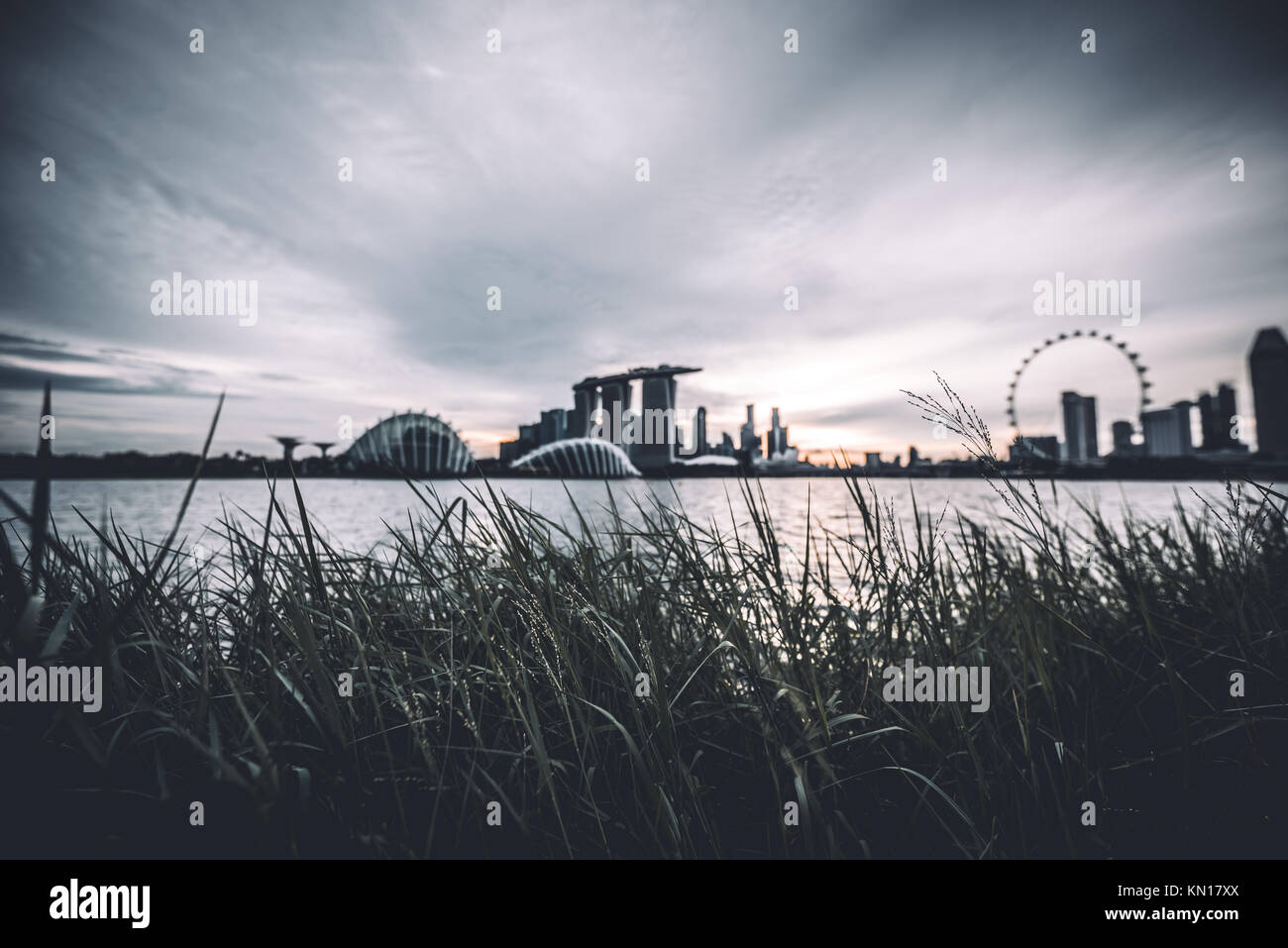 A Cloudy and Moody day in Singapore, with our icons in the background ...