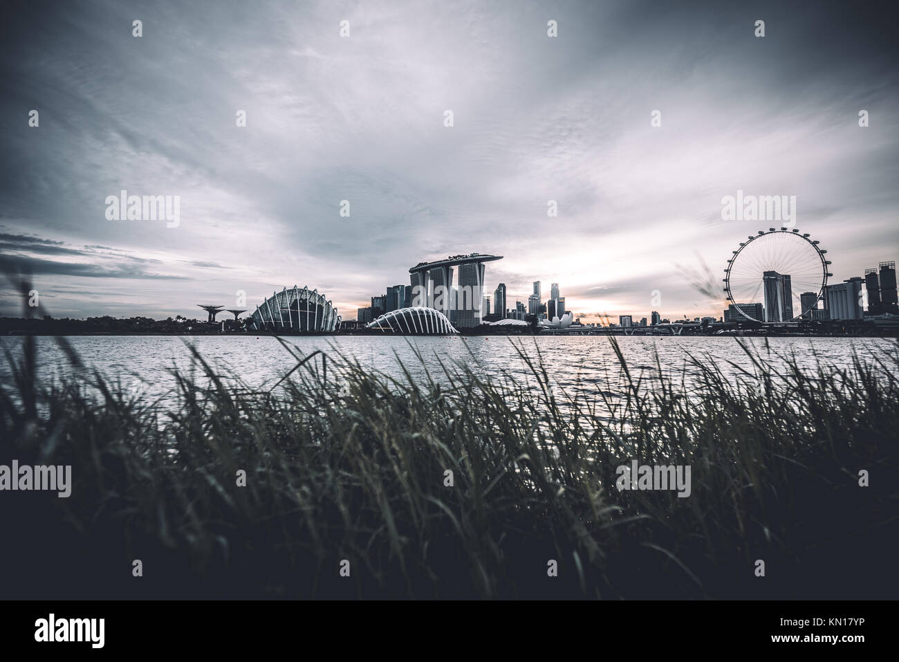 A Cloudy and Moody day in Singapore, with our icons in the background ...