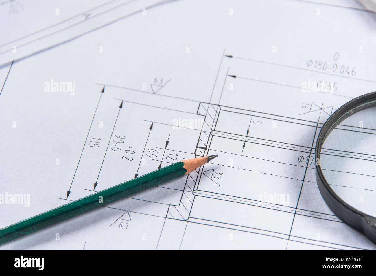 detail shot of Architectural blueprints Stock Photo - Alamy