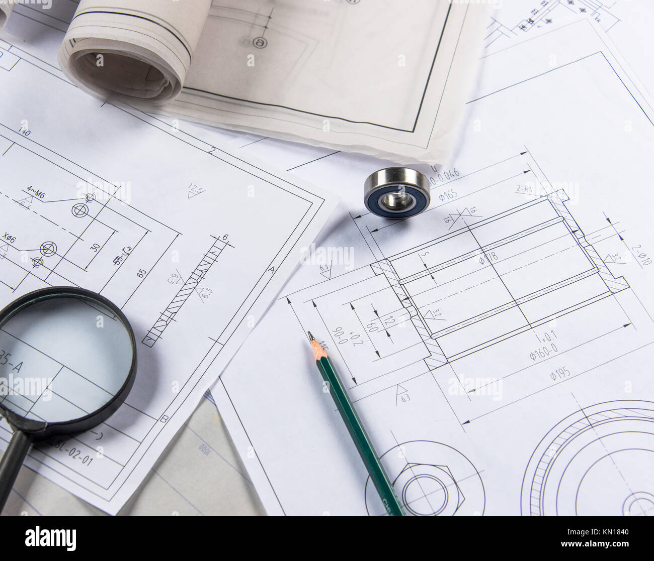 detail shot of Architectural blueprints Stock Photo - Alamy