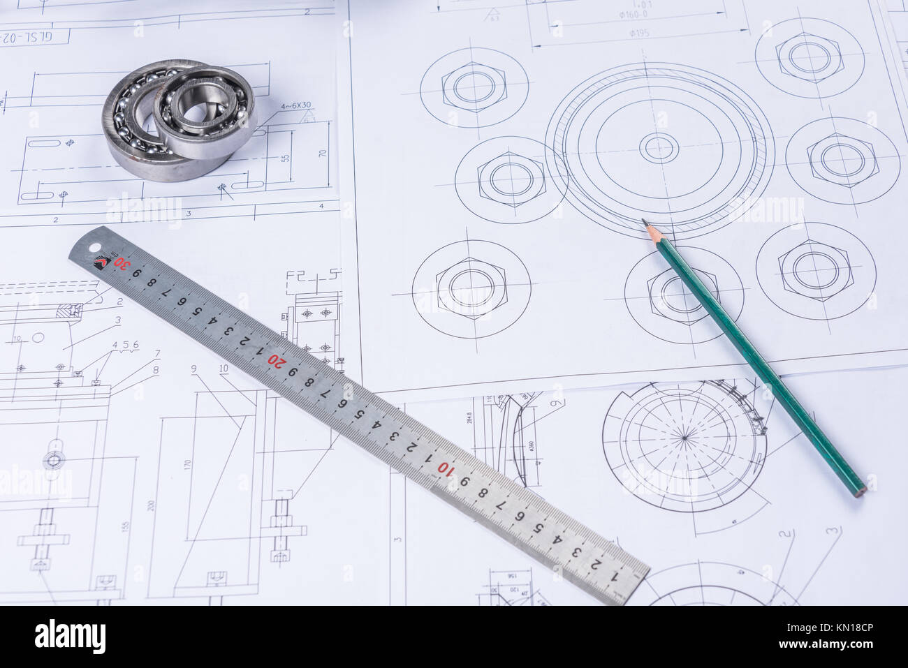 detail shot of Architectural blueprints Stock Photo - Alamy