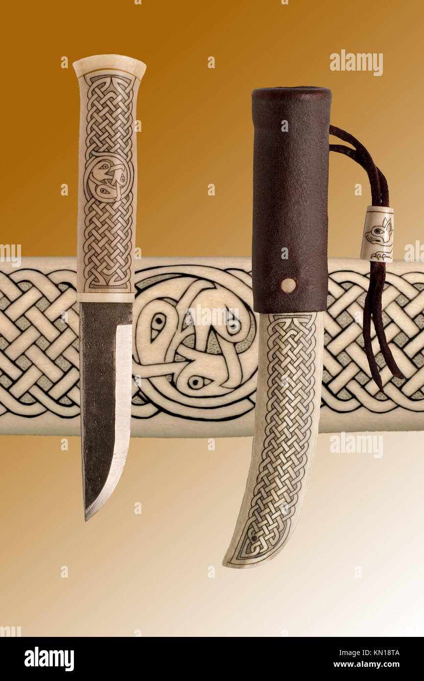 Celtic knives handmade Stock Photo - Alamy