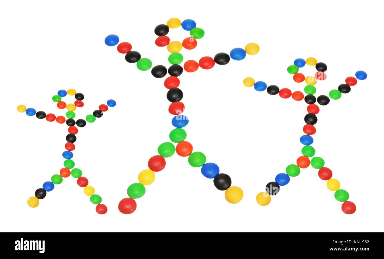 Candy Stick Figures on White Background Stock Photo - Alamy