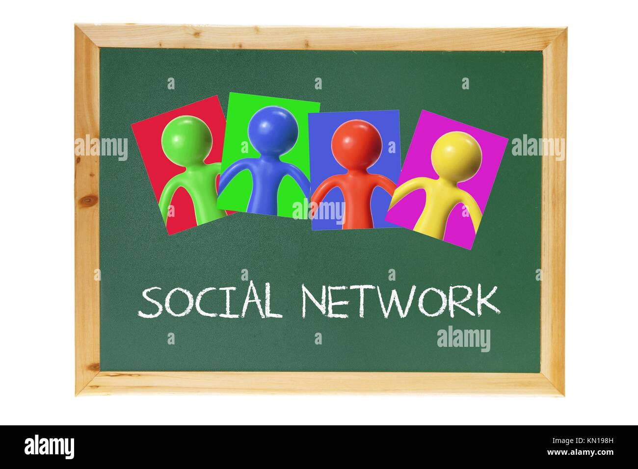 Social Media Concept on Blackboard Stock Photo - Alamy