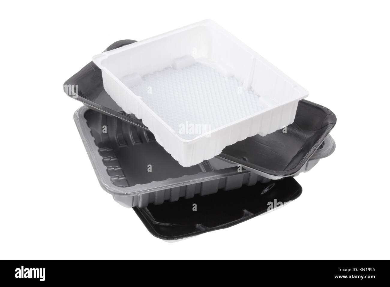 Stack of Food Trays on White Background Stock Photo - Alamy
