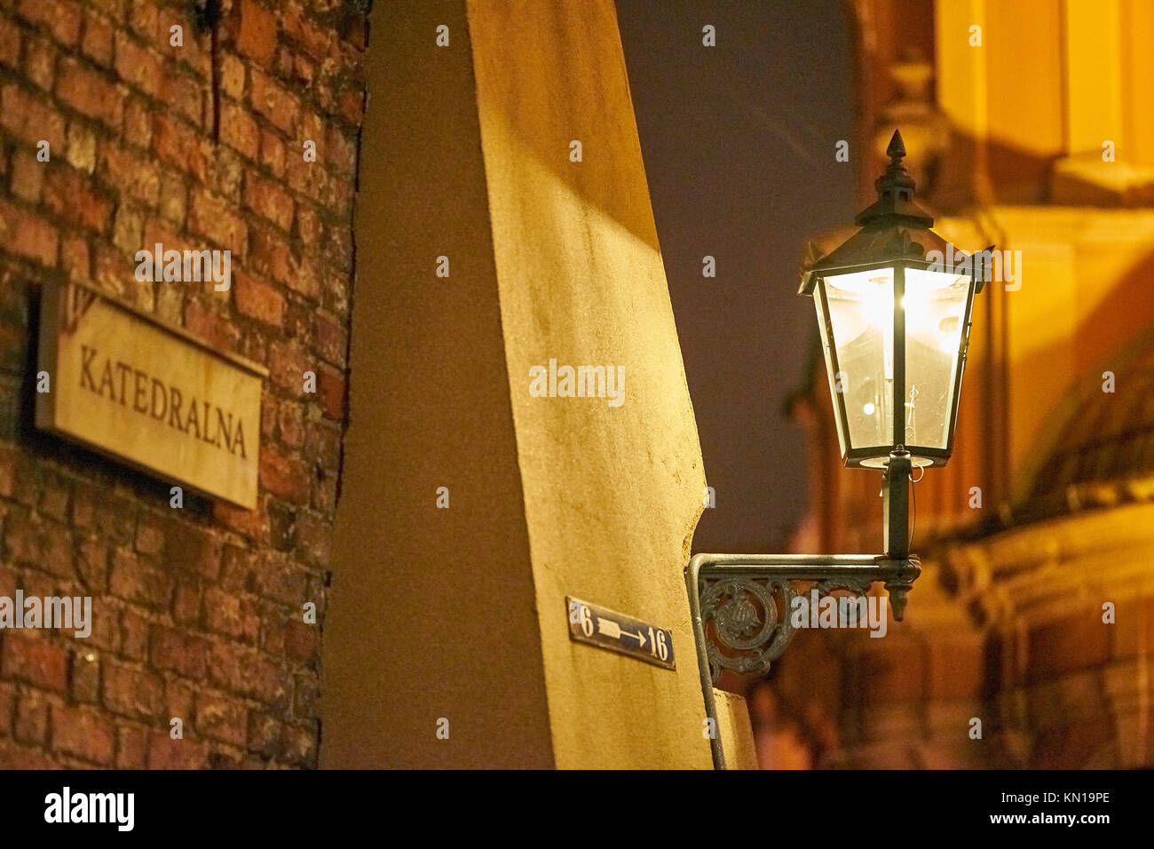 Old Lamp Post In The Dark