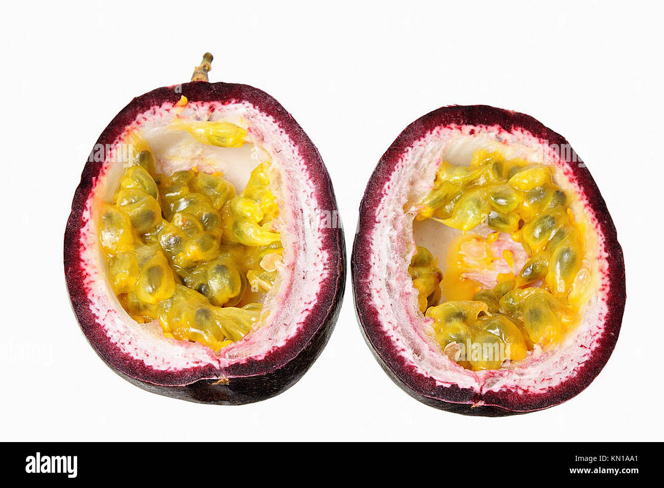 Passion fruit inside Cut Out Stock Images & Pictures - Alamy