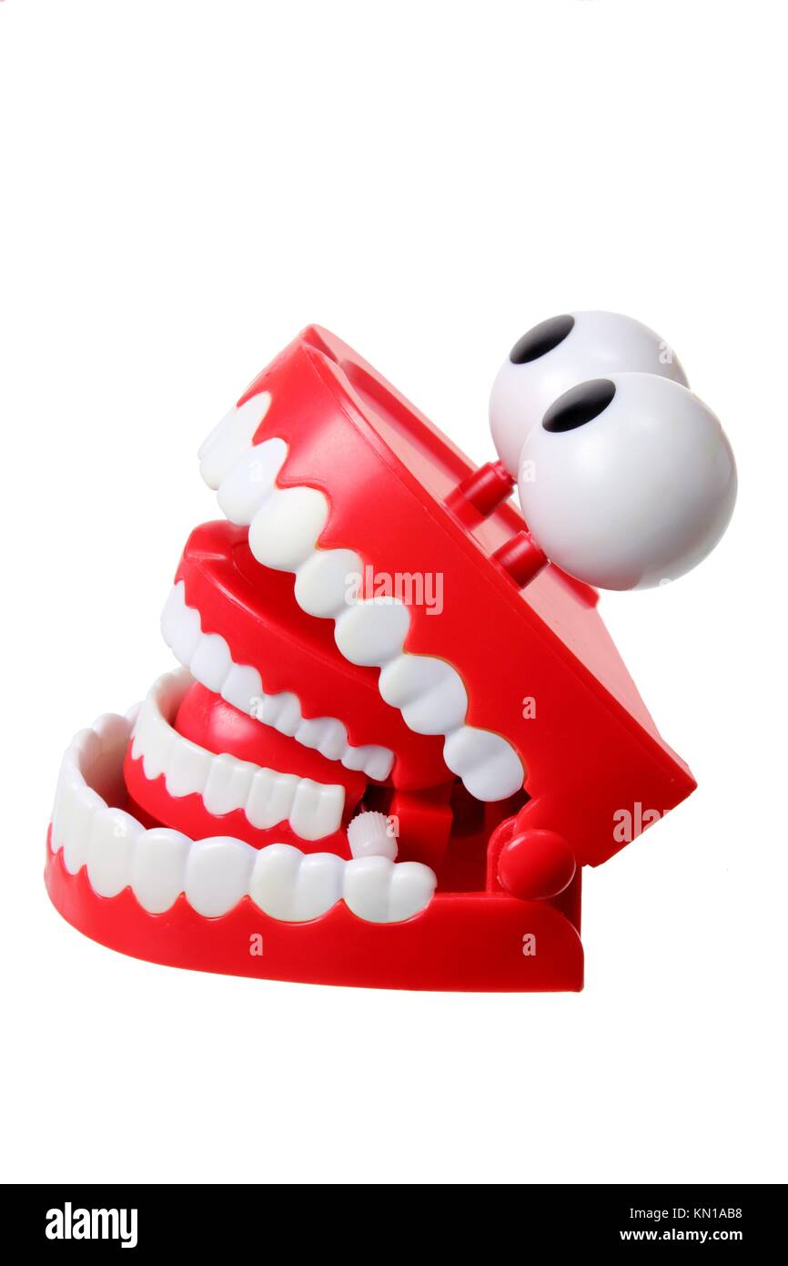 Chattering teeth toy on white hi-res stock photography and images - Alamy