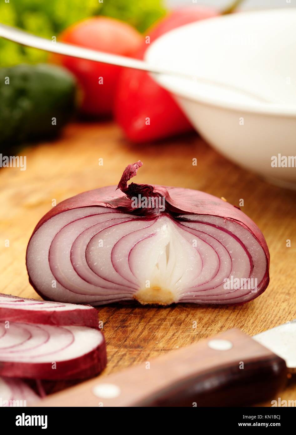 Section single red onion sliced hi-res stock photography and images - Alamy