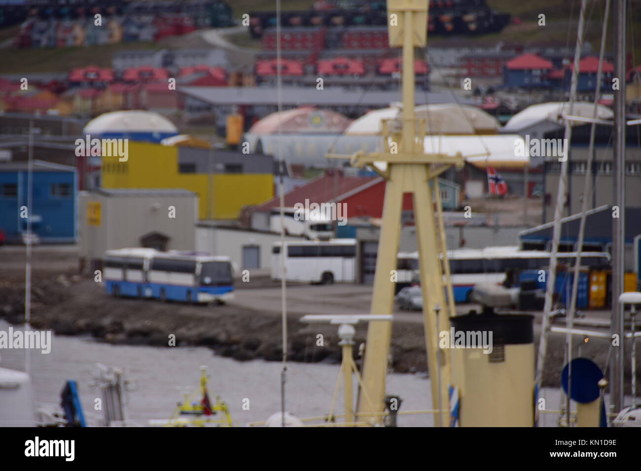 Longyearbyen, Spitzbergen, Svalbard, Norway, Arctic, Harbour, port ...