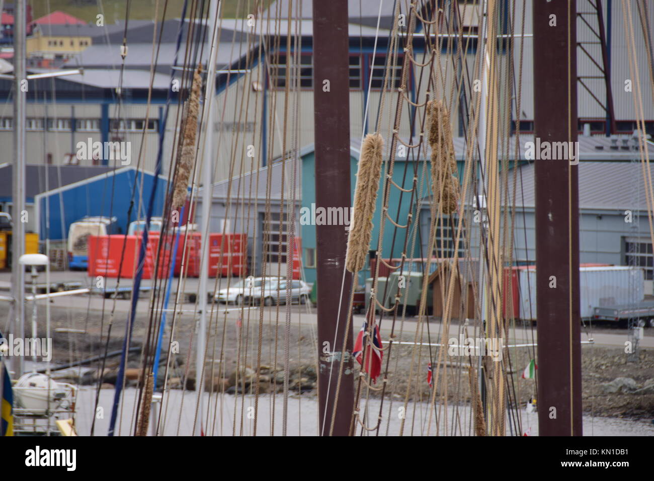 Longyearbyen, Spitzbergen, Svalbard, Norway, Arctic, Harbour, port ...