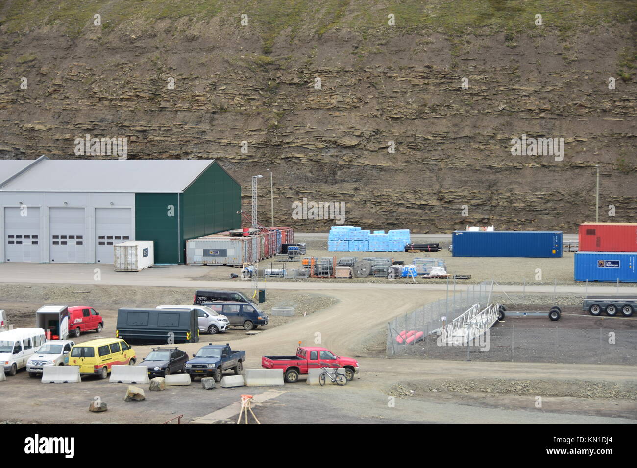 Longyearbyen, Spitzbergen, Svalbard, Norway, Arctic, Harbour, port ...