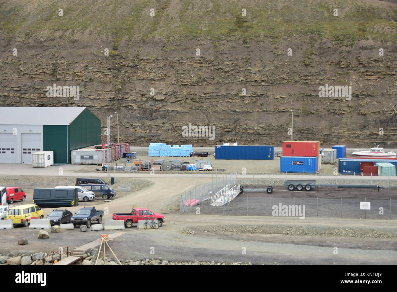 Longyearbyen, Spitzbergen, Svalbard, Norway, Arctic, Harbour, port ...