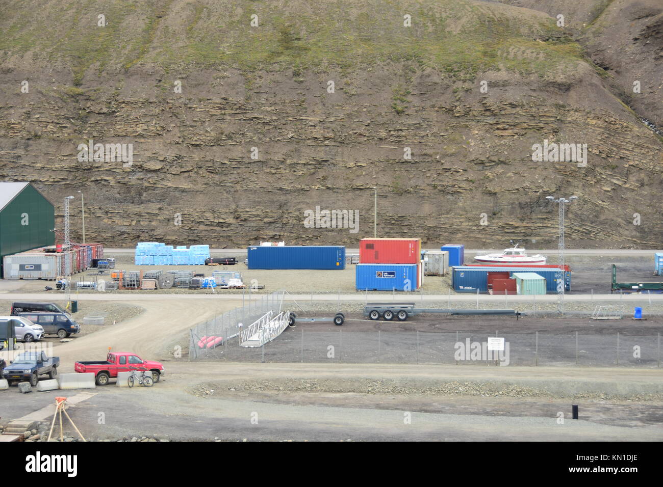 Longyearbyen, Spitzbergen, Svalbard, Norway, Arctic, Harbour, port ...