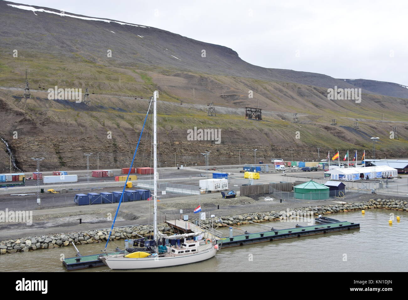 Harbour Area and coal mining / workings, Longyearbyen, Svalbard ...