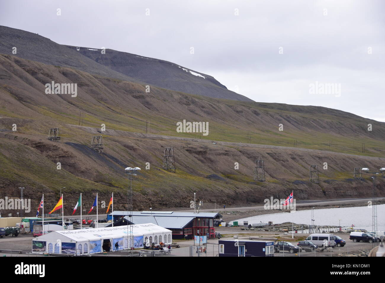 Harbour Area and coal mining / workings, Longyearbyen, Svalbard ...