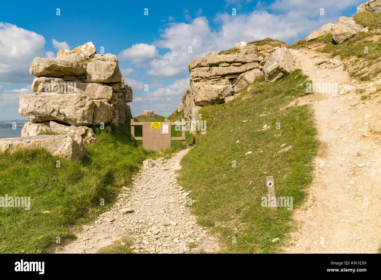 Diversion at the South West Coast Path near Southwell, Isle of Portland ...