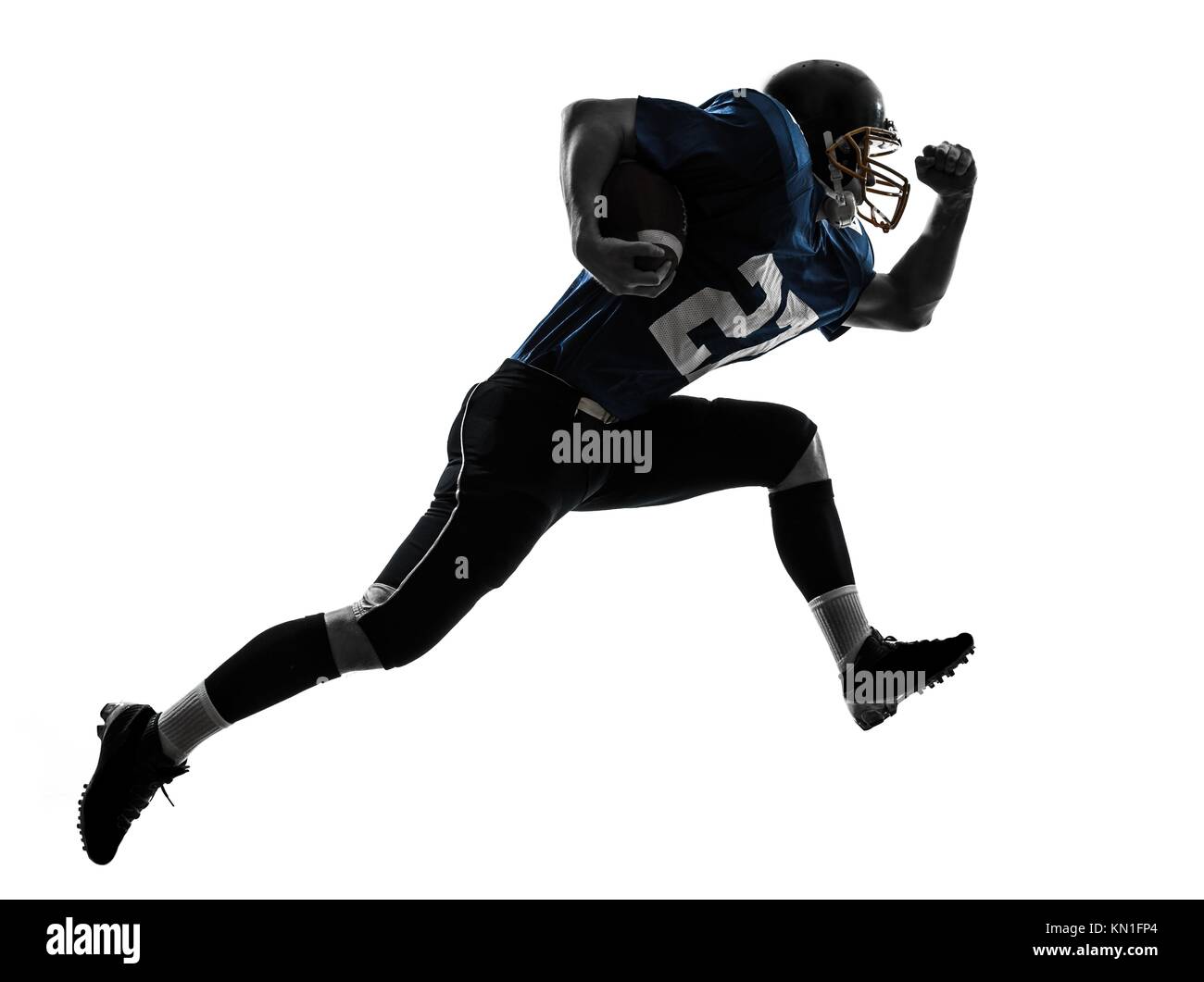 American footballer side view Cut Out Stock Images & Pictures - Alamy