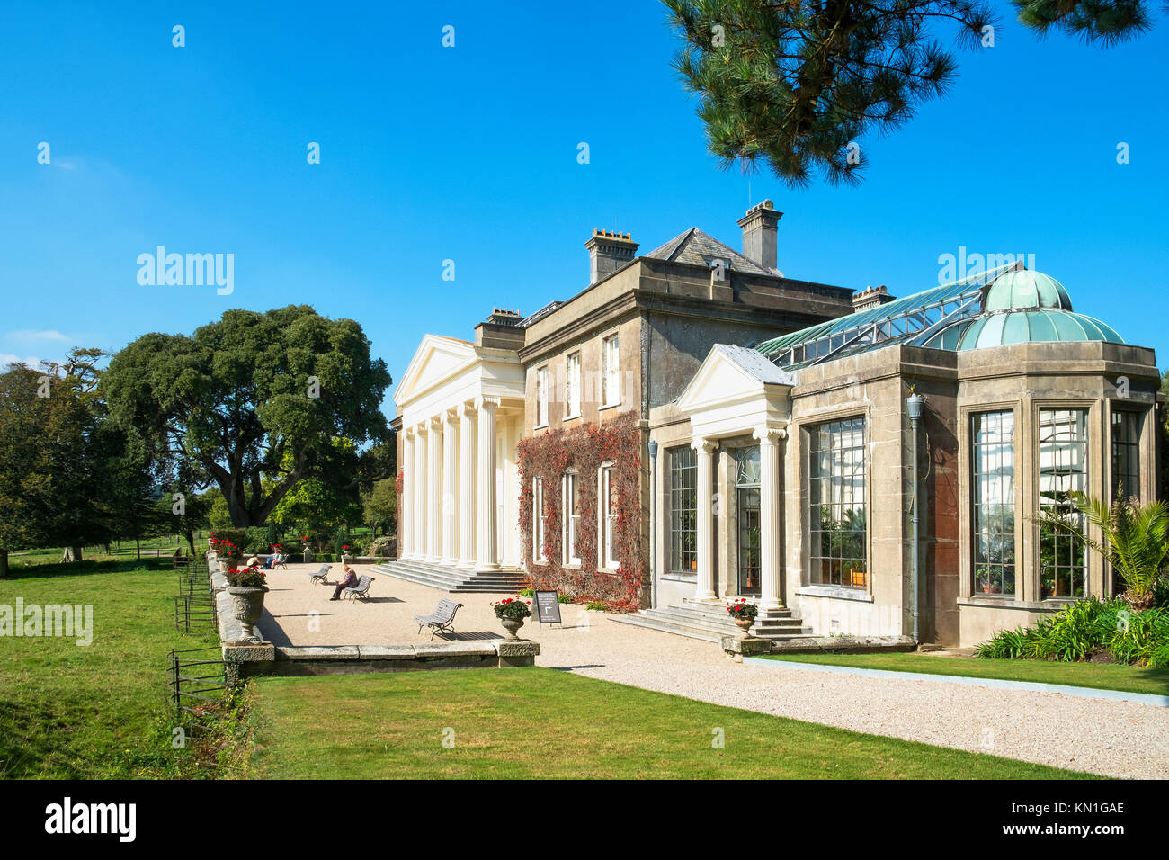 a country mansion house near truro in cornwall, england, britain, uk ...